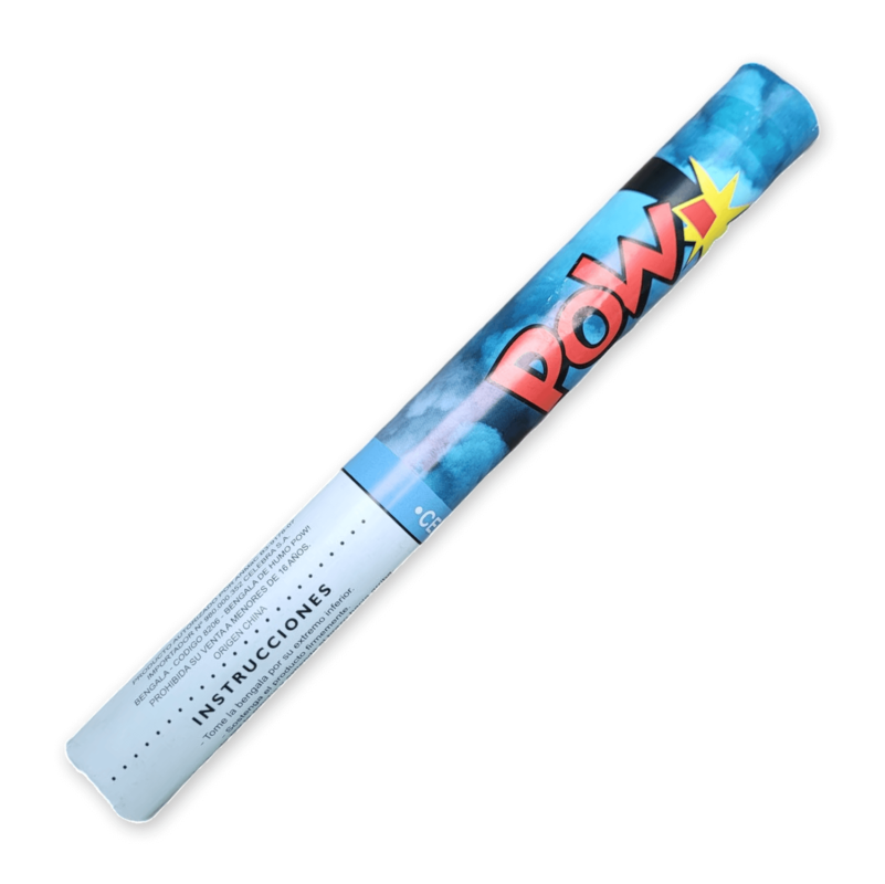 Bengala de Humo Celeste XL (Duración extra) | Pirotecnia Flash