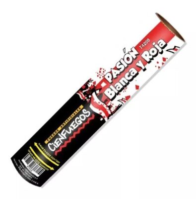 Cañón Lanzapapelitos Pasión Blanca y Roja | Pirotecnia Flash